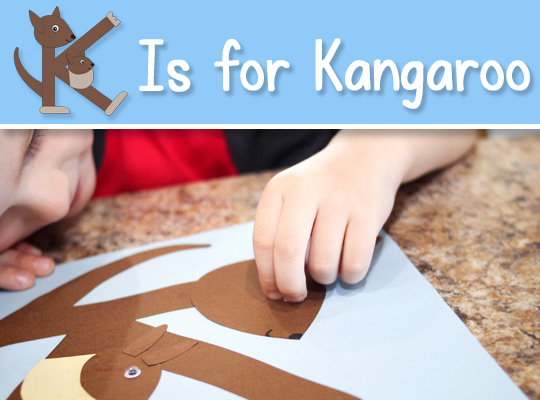 Printable Letter K Craft - K is for Kangaroo (FREE Download)