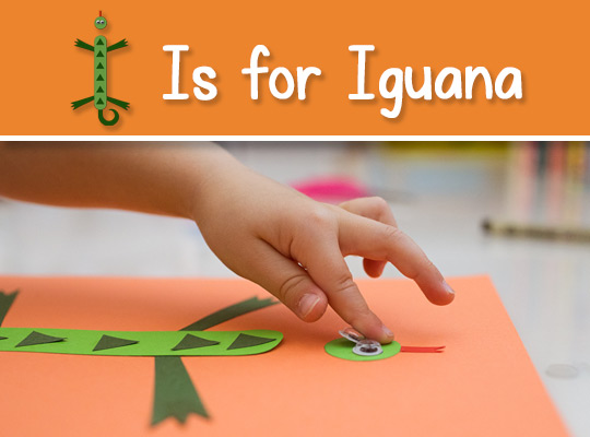 Printable Letter I Craft - I Is for Iguana